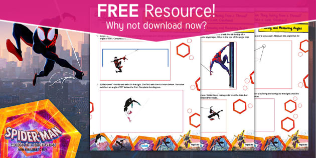 FREE Spider-Man™: Drawing and Measuring Angles Activity