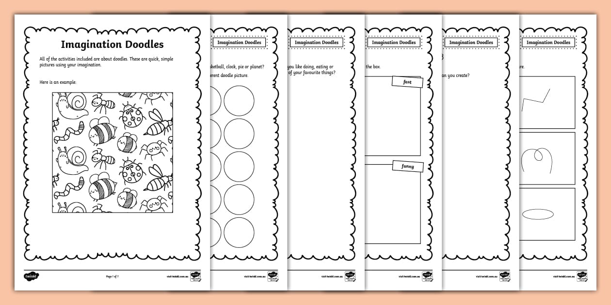 Imagination Doodle Activity Sheets (teacher made) - Twinkl