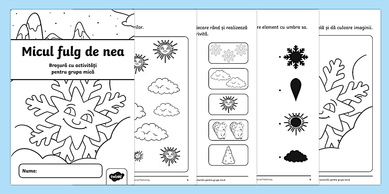 Grupa mică: Micul fulg de nea – Broșură activități integrate