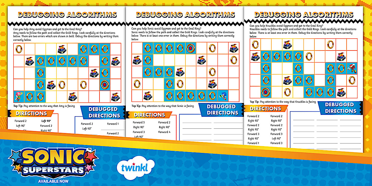 FREE! - Sonic: Unplugged Debugging [Ages 7-11]-Twinkl-KS2