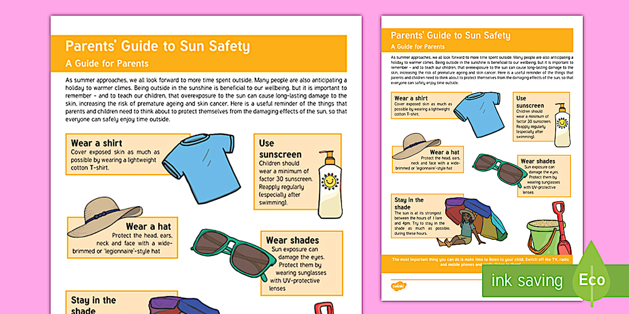 Parent Guide to Sun Safety for kids | Information Pack