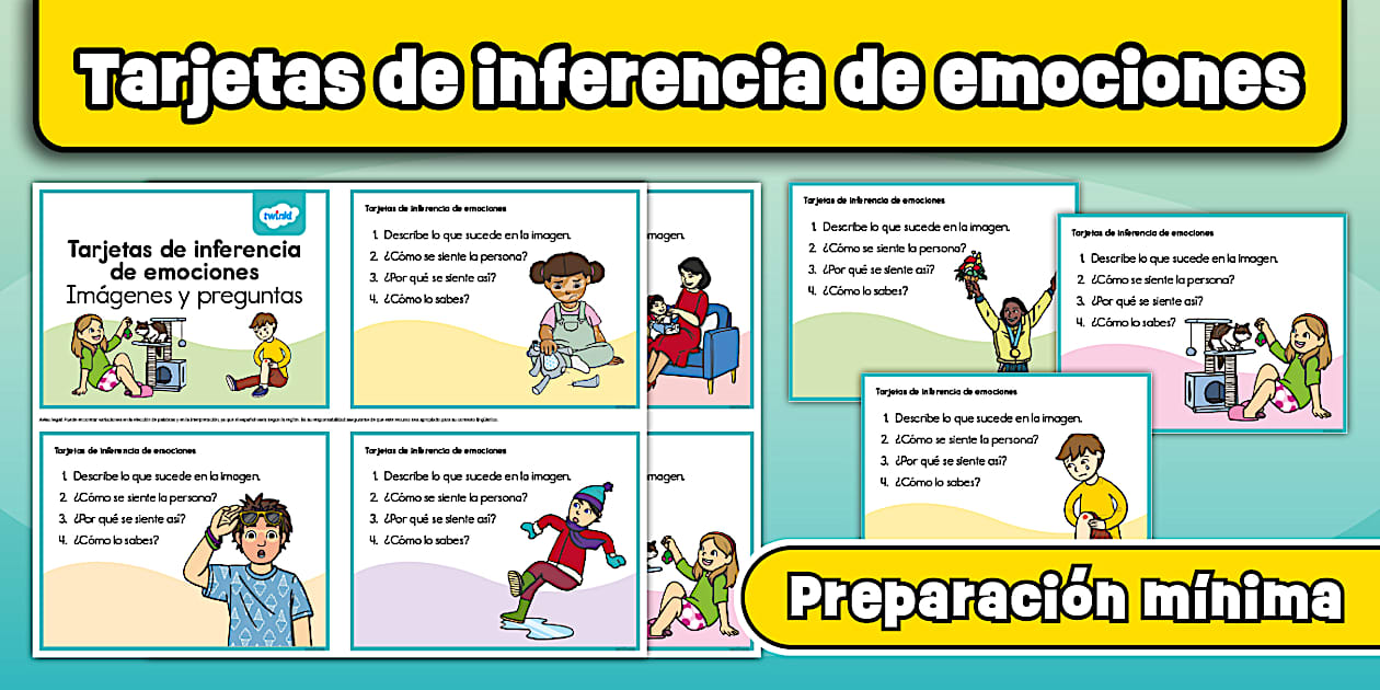 Tarjetas de inferencia de emociones: imágenes y preguntas