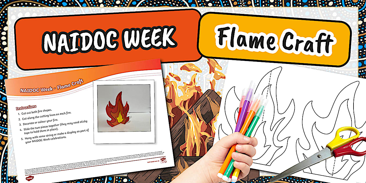 NAIDOC Week Craft Resource - Flame Craft | Twinkl