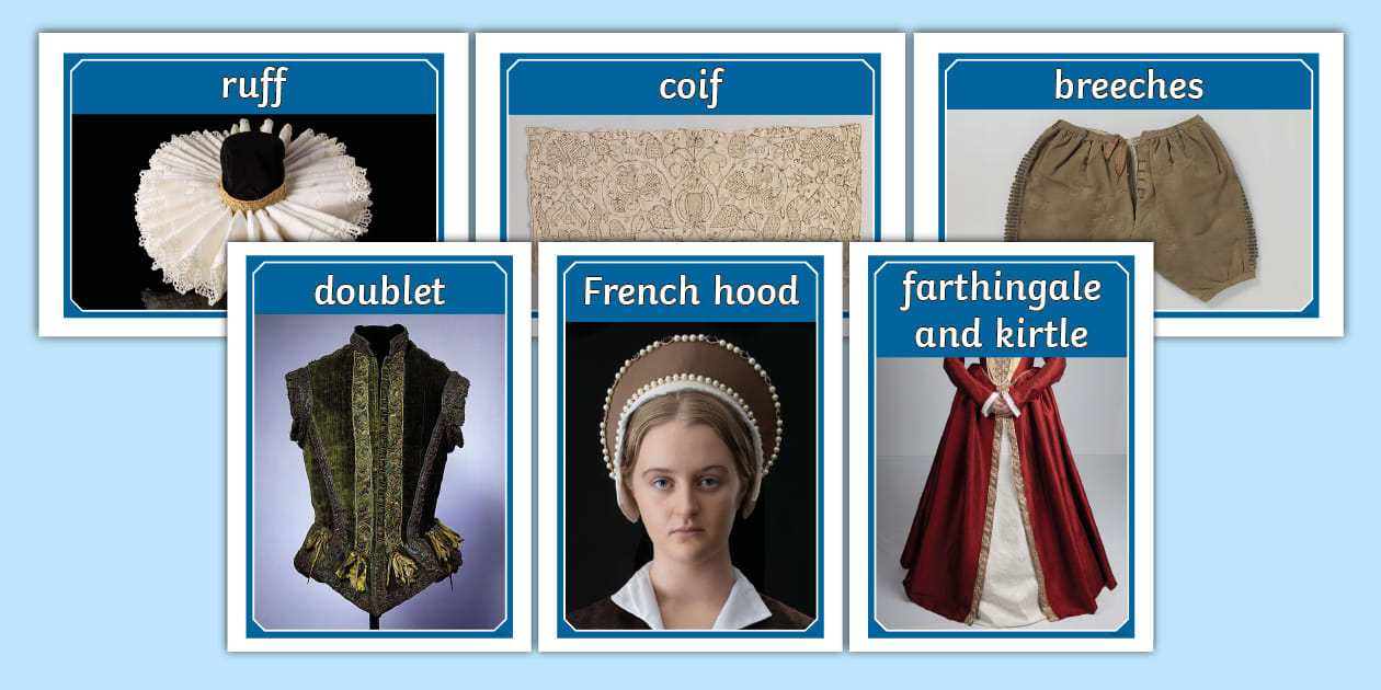 Tudor Clothing Photo Display Pack - Twinkl - KS2 - Twinkl