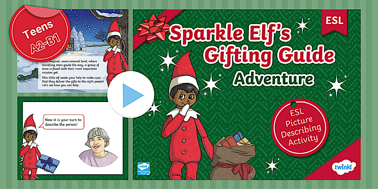 Sparkle Elf's Gifting Guide PowerPoint [Teens, A2-B1]