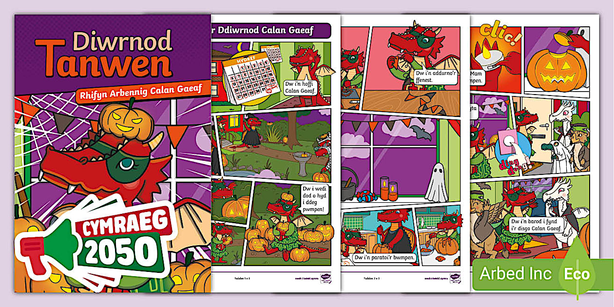 Learn Welsh: Special Edition Comic Diwrnod Tanwen - Diwrnod Calan Gaeaf