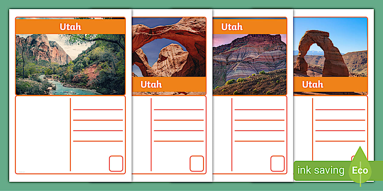 Utah Postcards (Hecho por educadores) - Twinkl