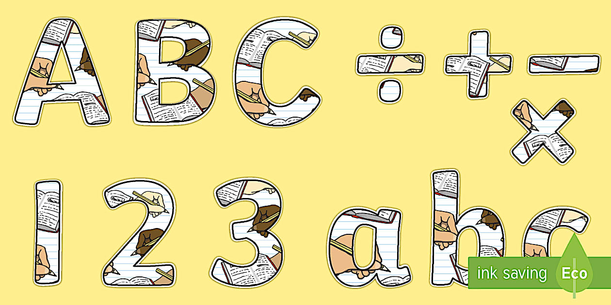 Writing Editable Display Lettering (teacher made) - Twinkl