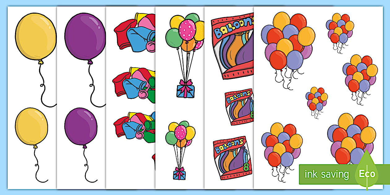 Balloons Size Ordering (teacher made) - Twinkl