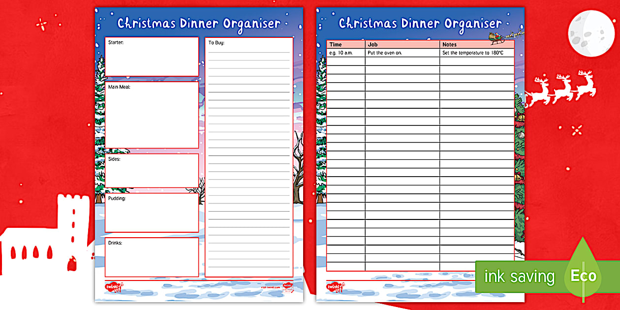 Staff Christmas Dinner Organiser | Staff Wellbeing | Twinkl