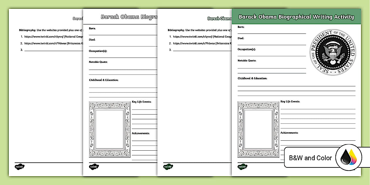 Barack Obama Biography Activity | Black History | Twinkl USA