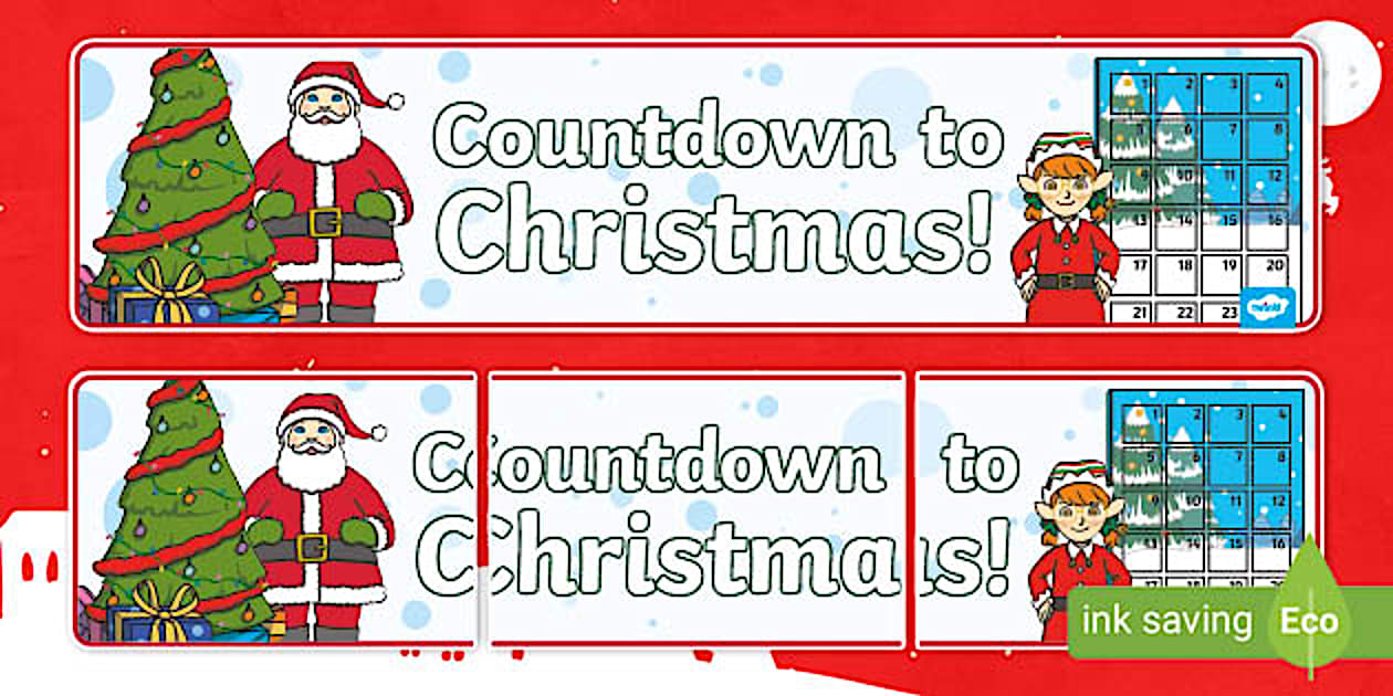 Christmas Countdown Banner - Twinkl