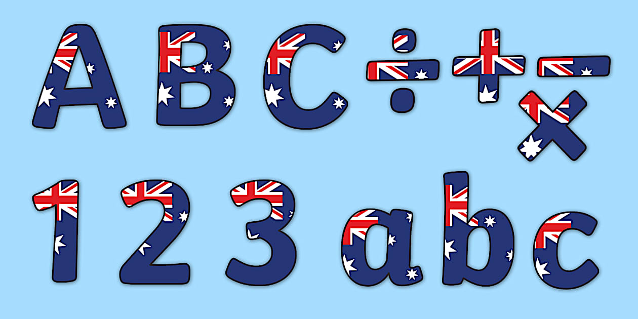 Cursive Display Lettering & Symbols (Australia) - Twinkl