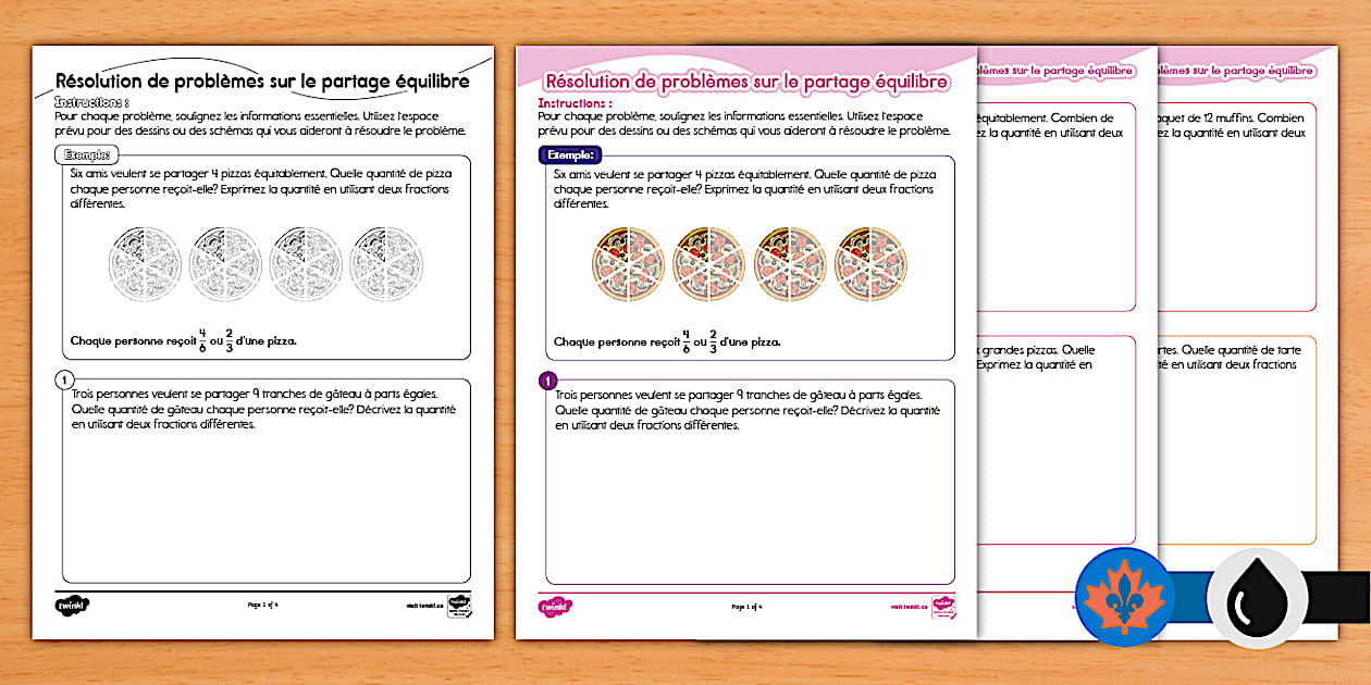 Solving Fair Share Problems with Equivalent Fractions French
