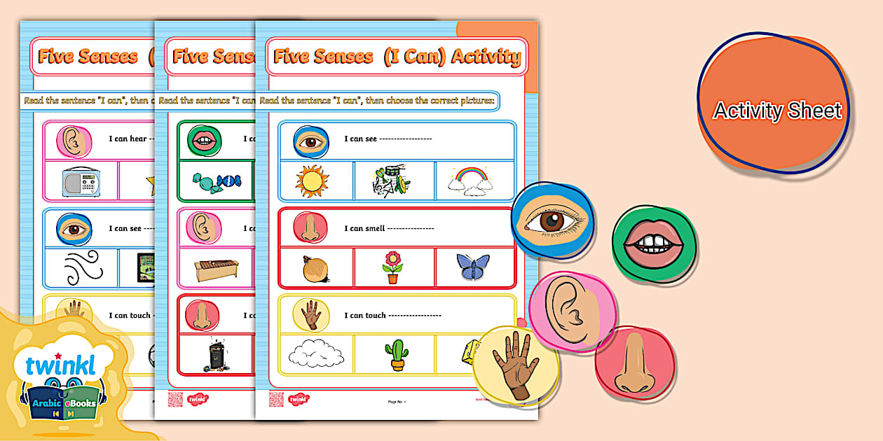 I Can Activity Sheet About the Five Senses