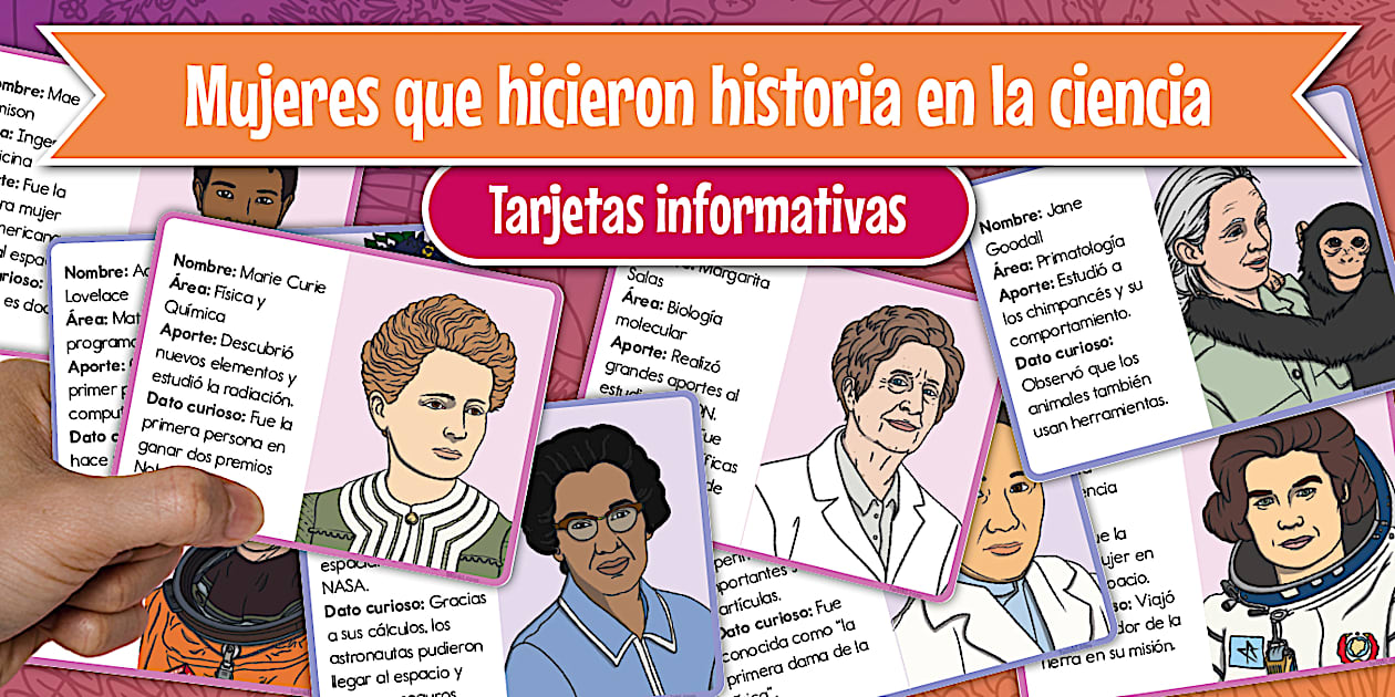 Tarjetas - mujeres destacadas en la ciencia