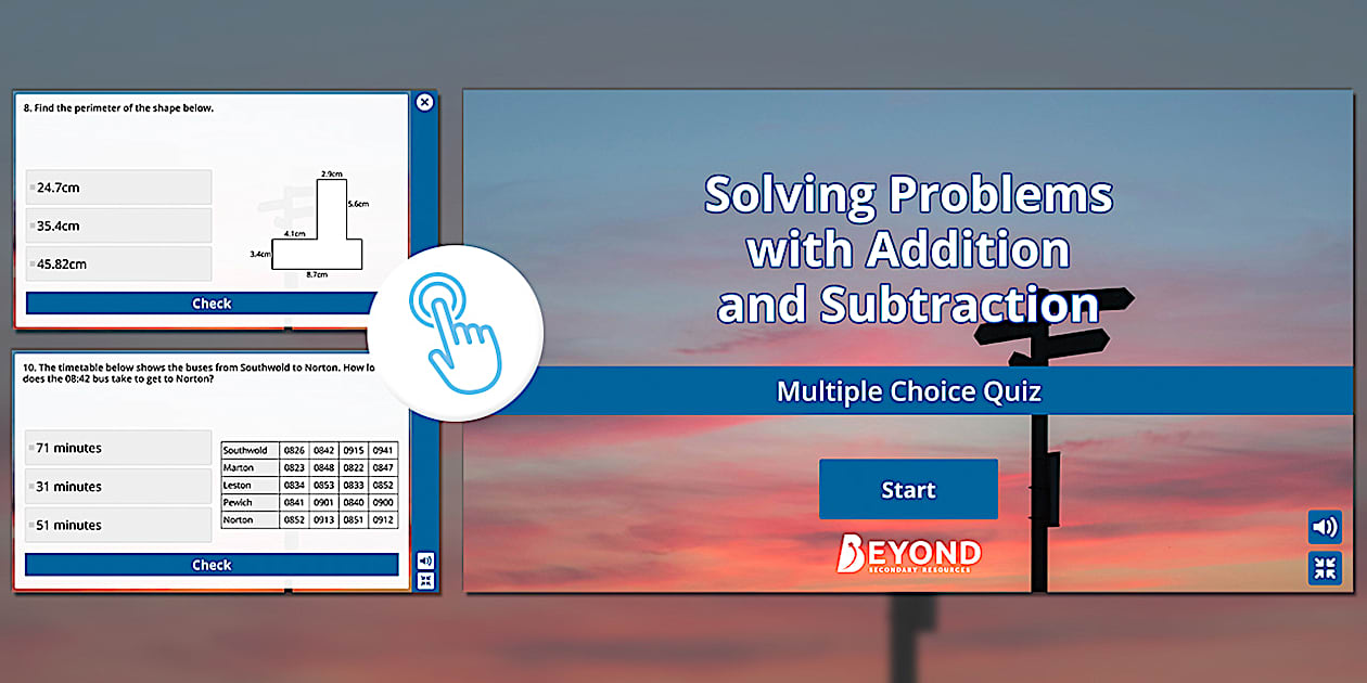 👉 Solving Addition and Subtraction Problems - Interactive Quiz