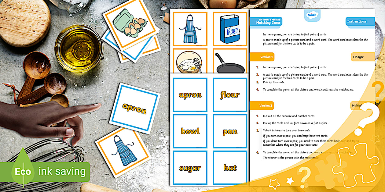 Let's Make a Pancake! Matching Puzzle Game (Teacher-Made)