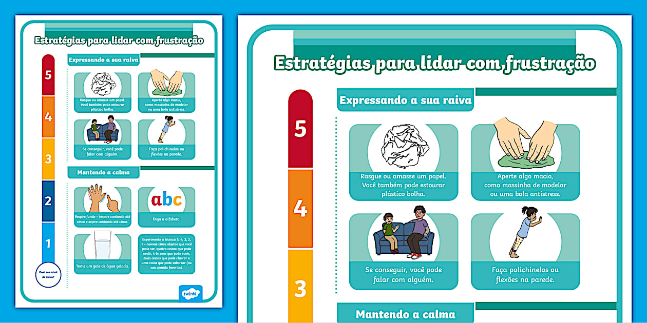 Estratégias para lidar com frustração - Pôster - Twinkl