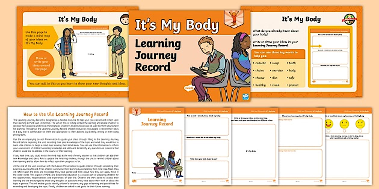 PSHE: KS1 It's My Body - Learning Journey Record - Twinkl
