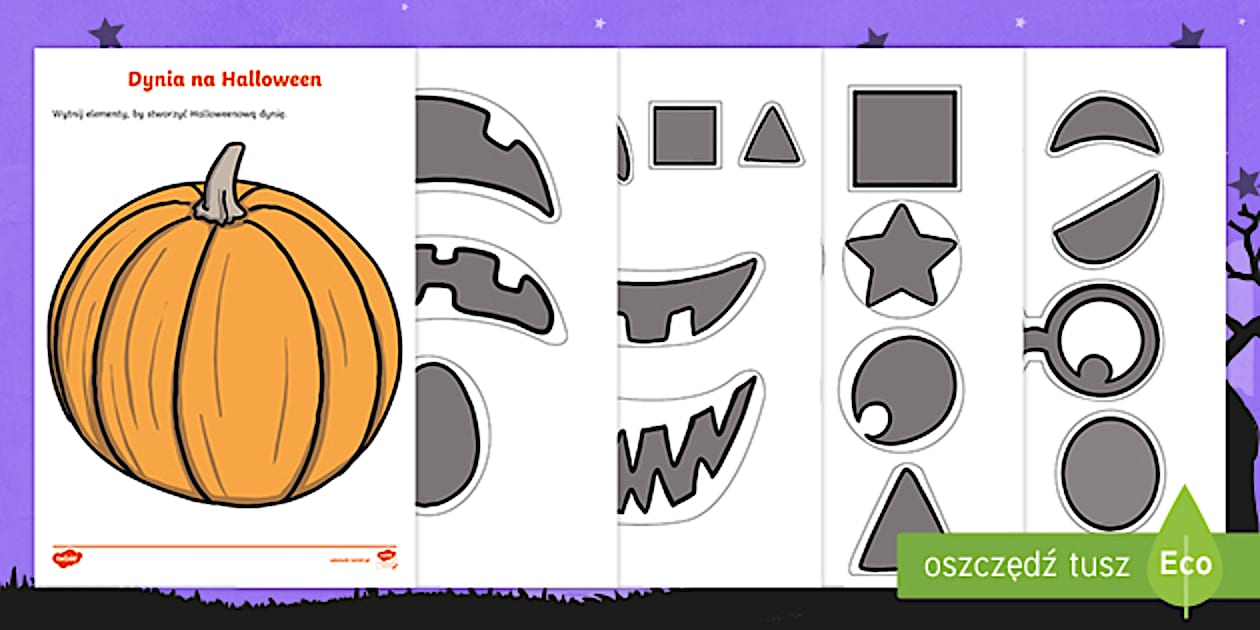 Dynia na Halloween | Wycinanka | Dynia Halloween - Twinkl