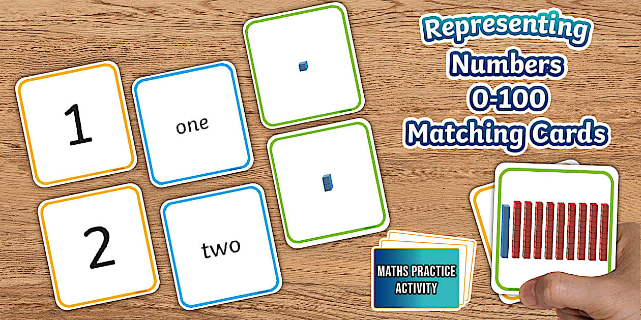 👉 * NEW * Representing Numbers 0-100 Matching Cards KS1