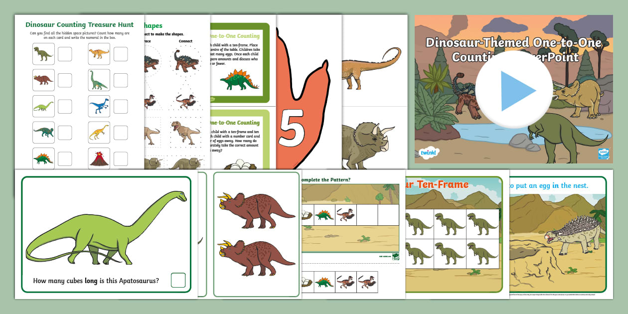 👉 Fun Maths Activities for Nursery | EYFS Maths Pack: Dinosaur
