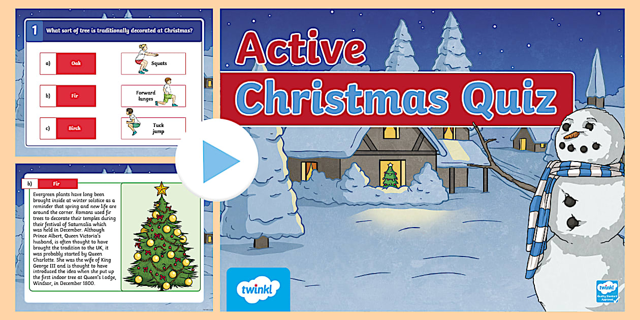 Active Christmas Quiz - Christmas Sports Quiz (teacher made)