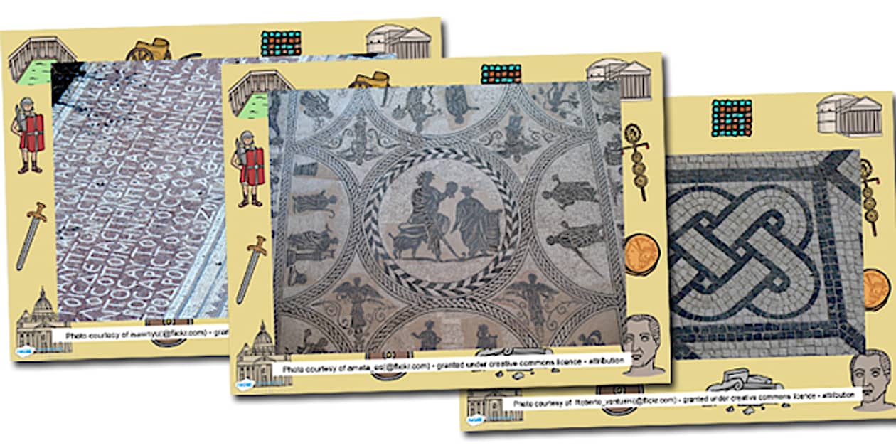 Roman Art KS2 - Mosaic Photo PowerPoint (teacher made)