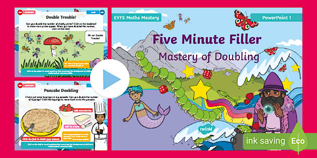 EYFS Maths Mastery: Five Minute Filler Doubling (ELG) PowerPoint