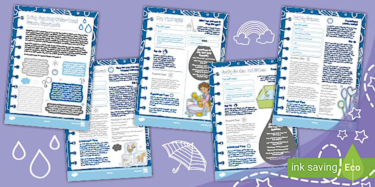 Rainy Day Play Water-Based Science Experiments - Twinkl