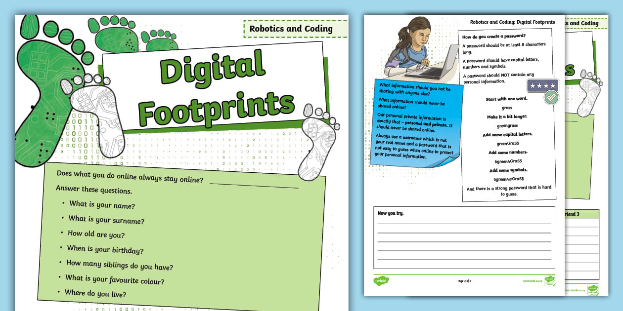 Robotics and Coding - Digital Footprints - Twinkl