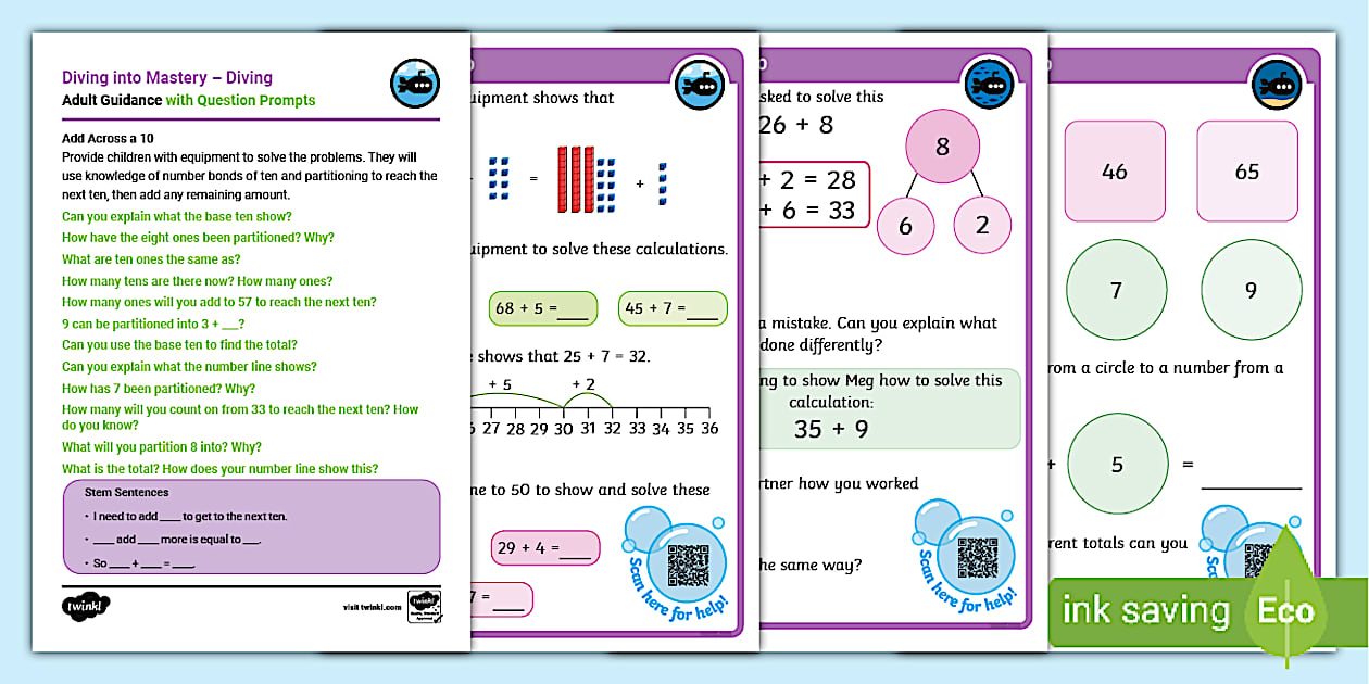 👉 Year 2 Diving into Mastery: Step 9 Add Across a 10 Activity Cards