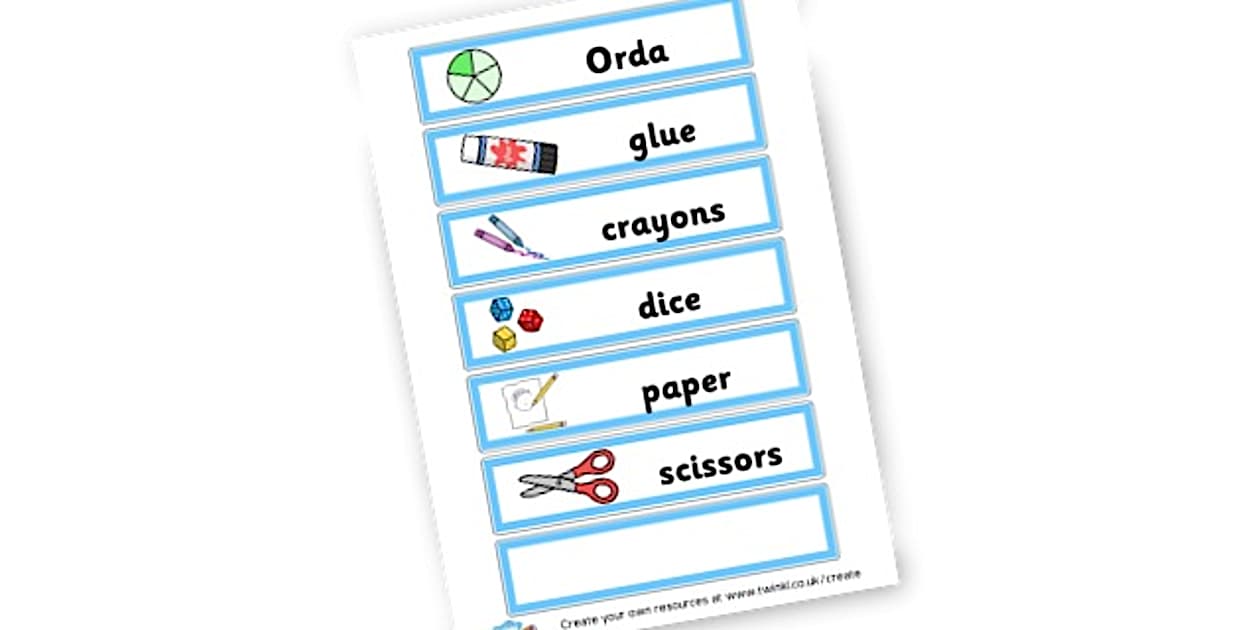 Labels for Classroom Shelves (teacher made) - Twinkl