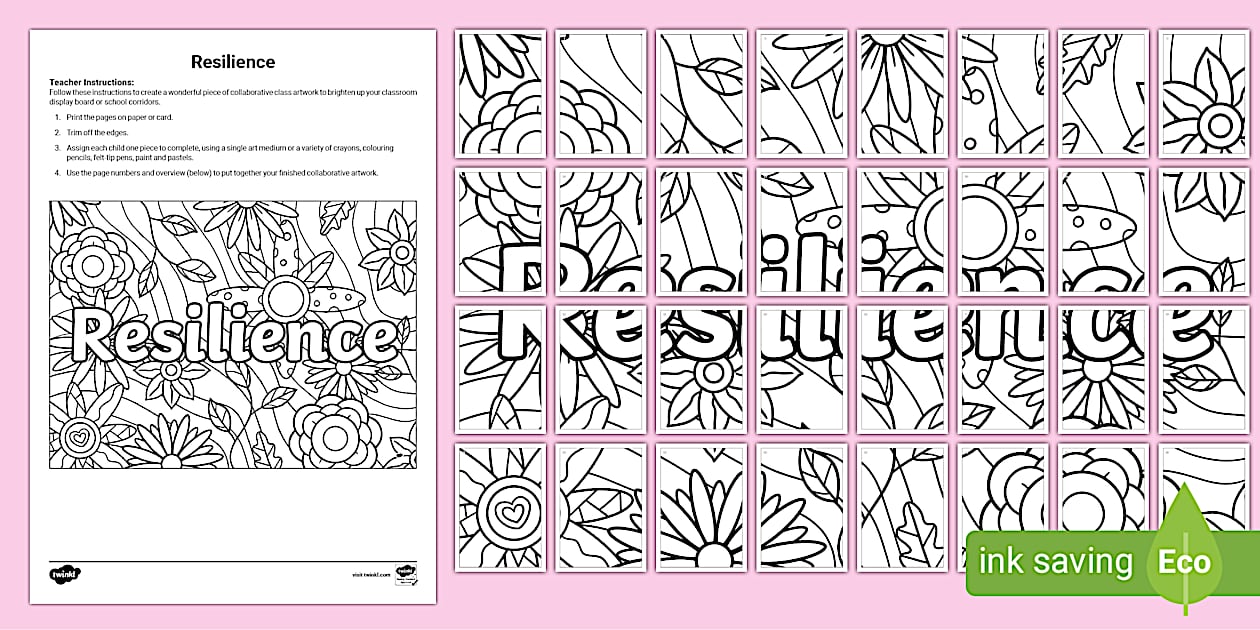 Resilience Collaborative Colouring Activity Pack - Twinkl