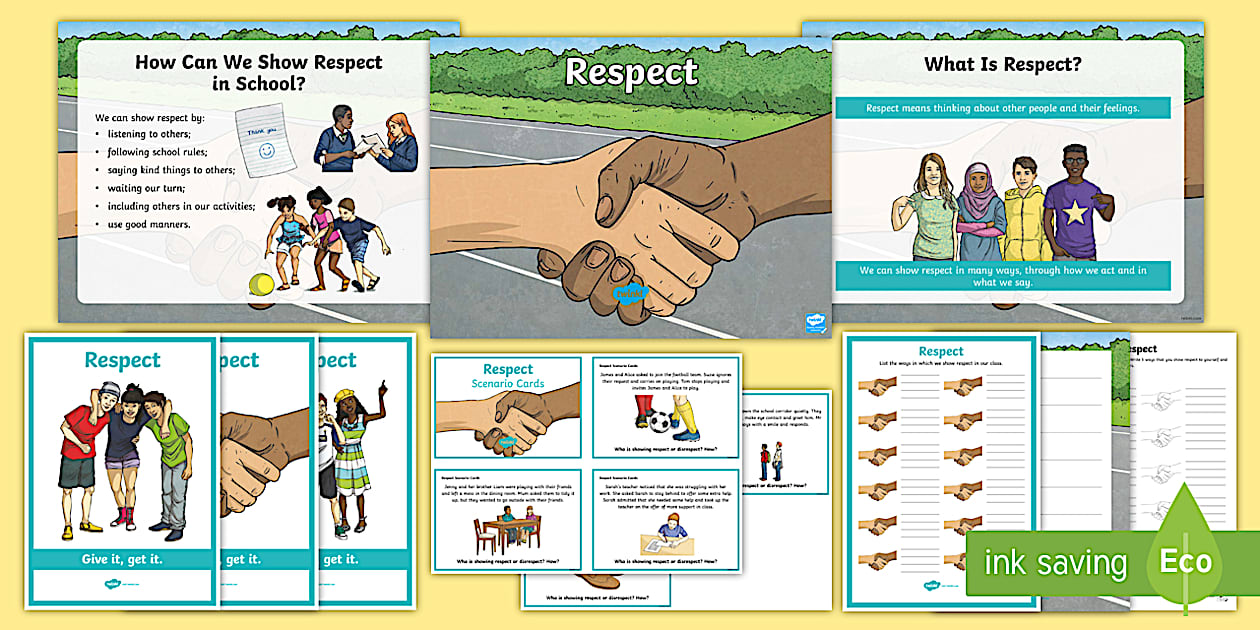 School Values Respect Activity Pack (Hecho por educadores)