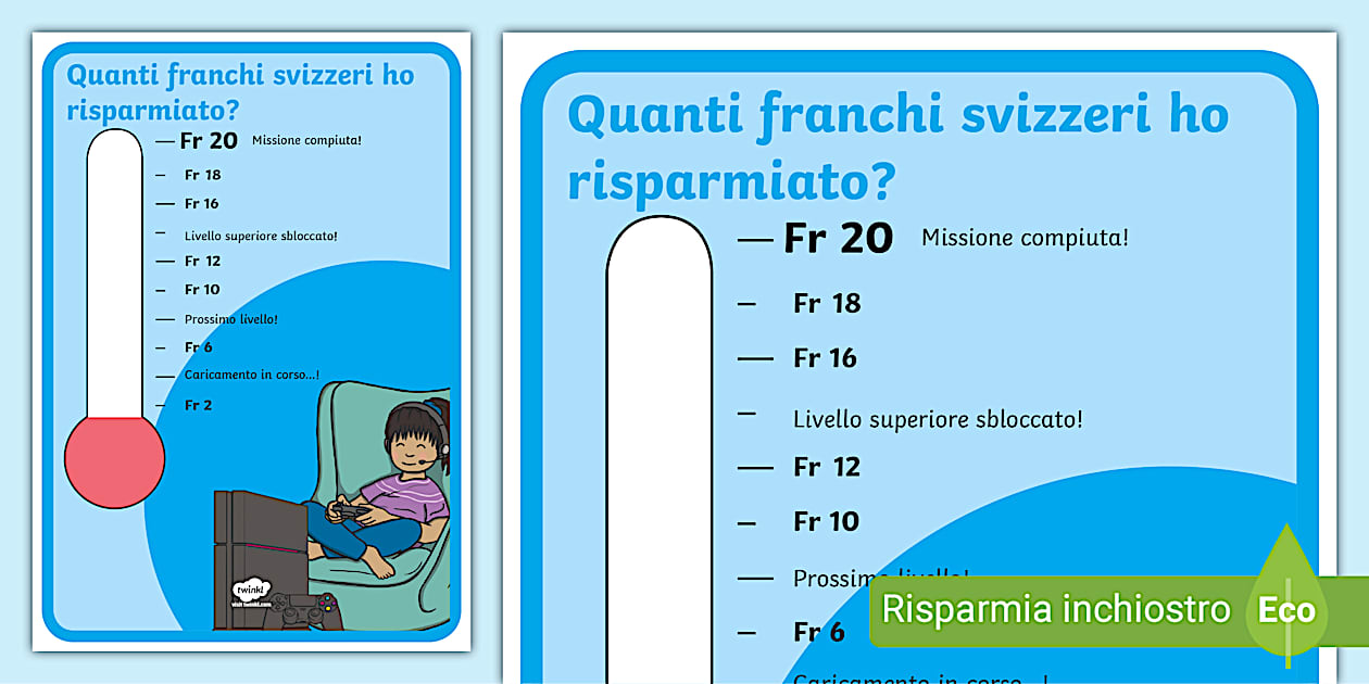 I miei risparmi in franchi svizzeri (tema videogiochi)