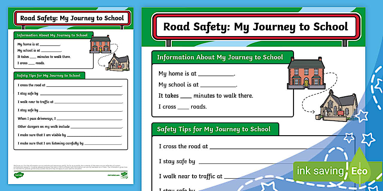 Road Safety: My Journey to School (Ages 5 - 7) - Twinkl