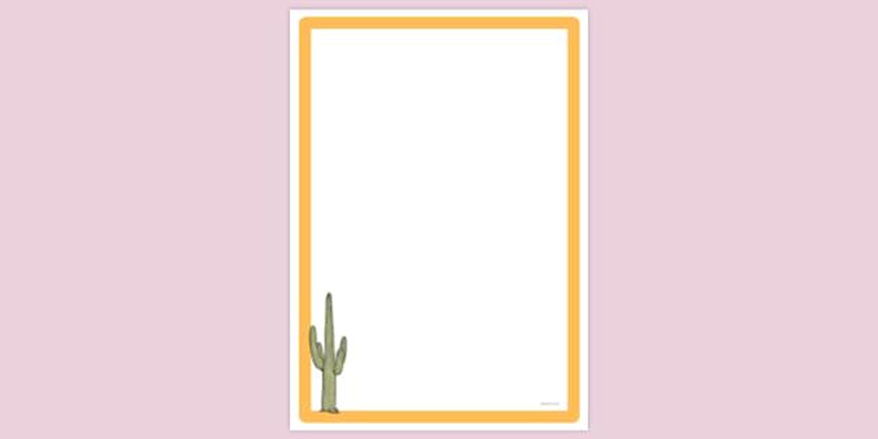Cactus Page Border | Page Borders | Twinkl (teacher made)