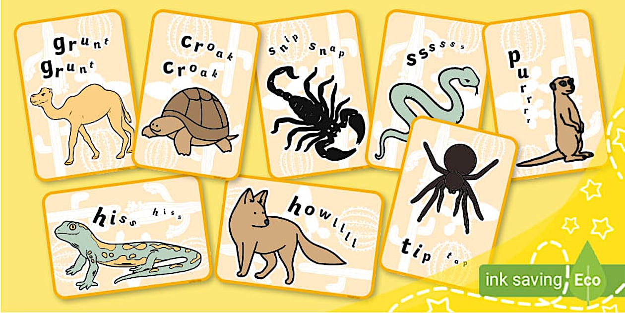 Desert Animal Sounds Flashcards (teacher made) - Twinkl