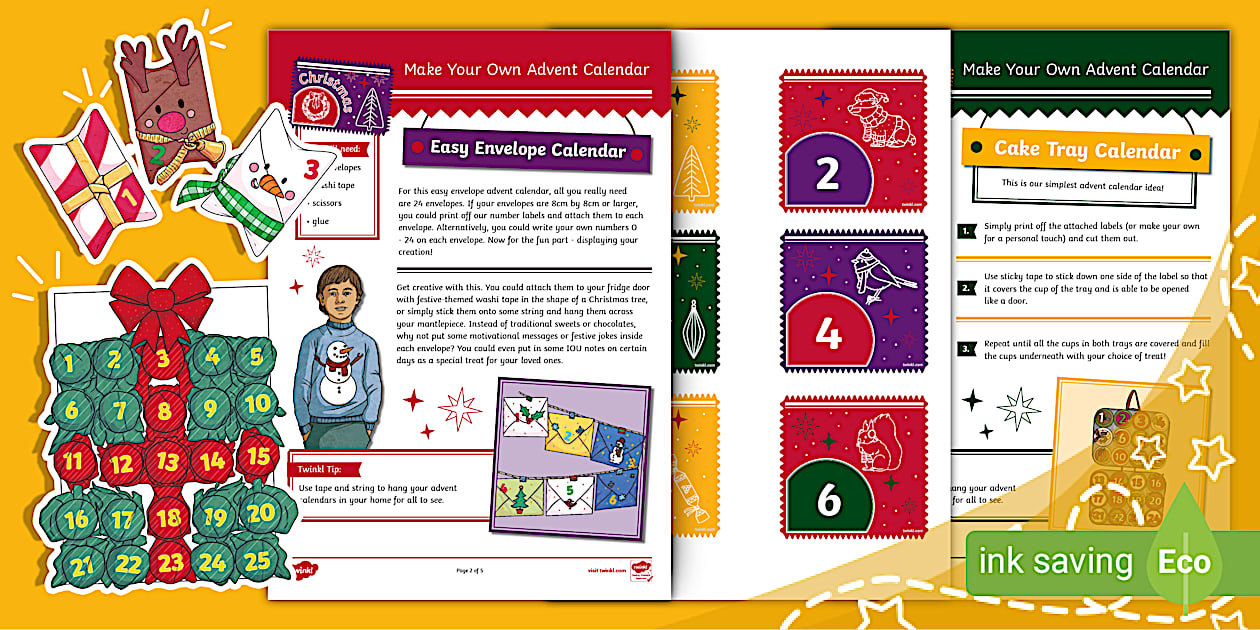 Make Your Own Advent Calendar (teacher made) - Twinkl