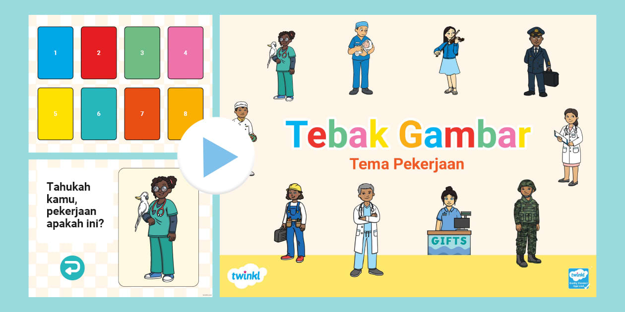 PowerPoint Tebak Gambar Tema Pekerjaan (l'enseignant a fait)