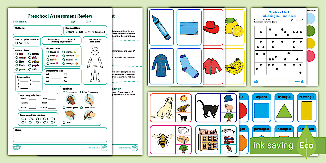 Kindergarten Review Assessment Pack (teacher made) - Twinkl