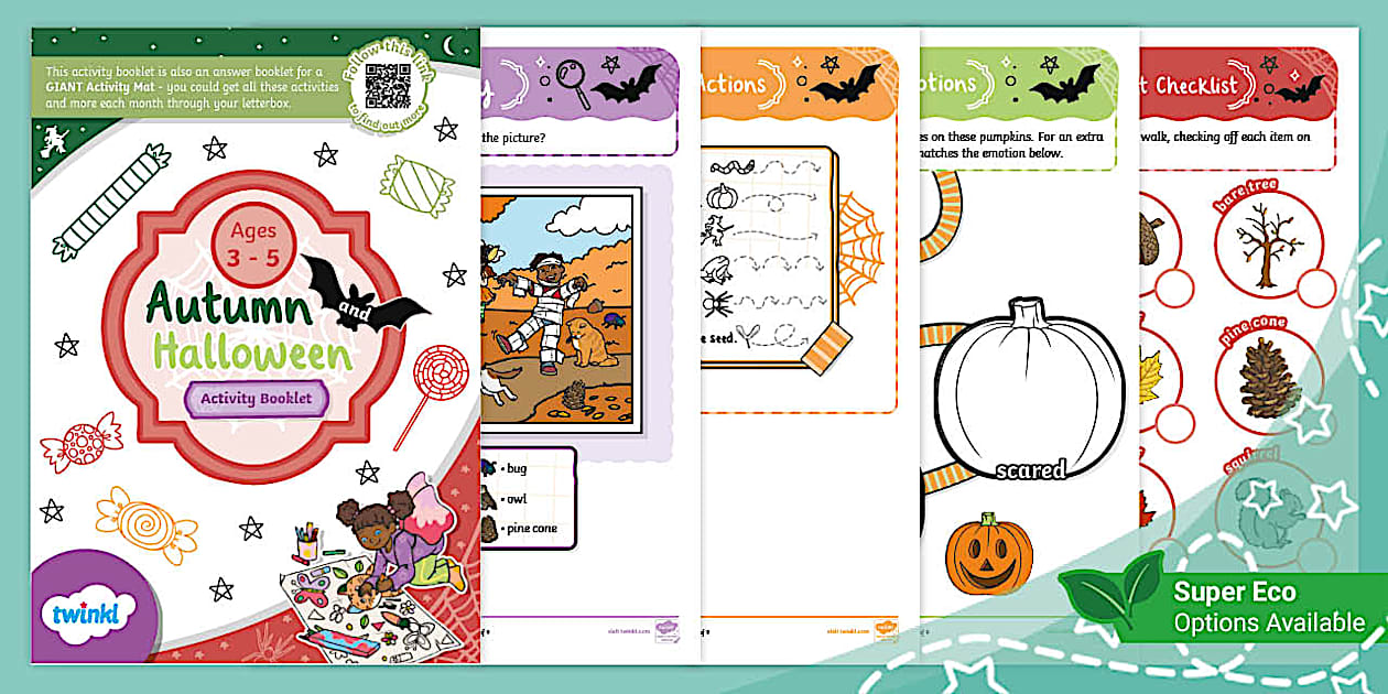 Autumn & Halloween Activity Booklet (Ages 3 - 5)