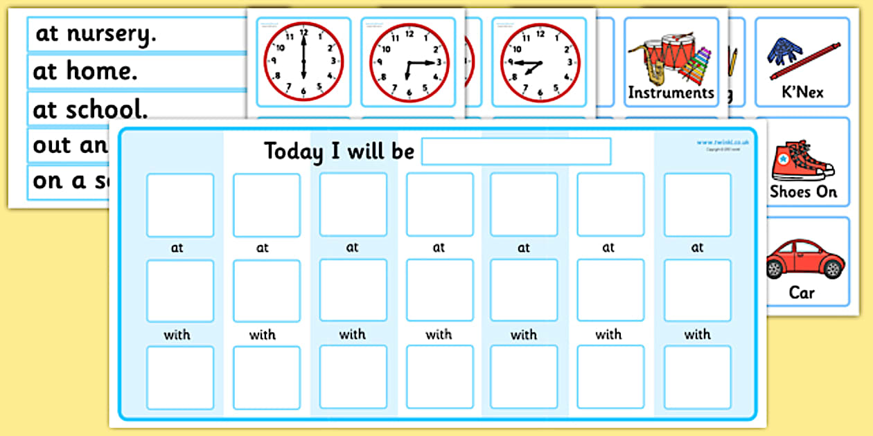 Activity Chart for Toddlers - Activity Chart for Kids
