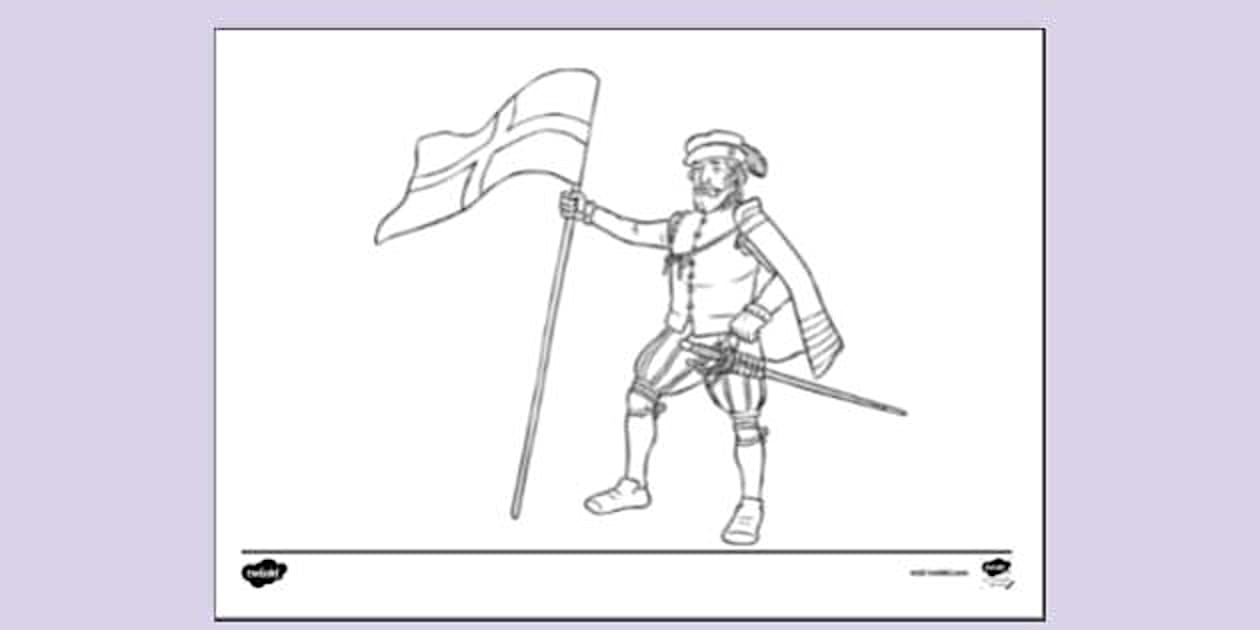 John Cabot Colouring Sheet | Colouring Sheets (teacher made)