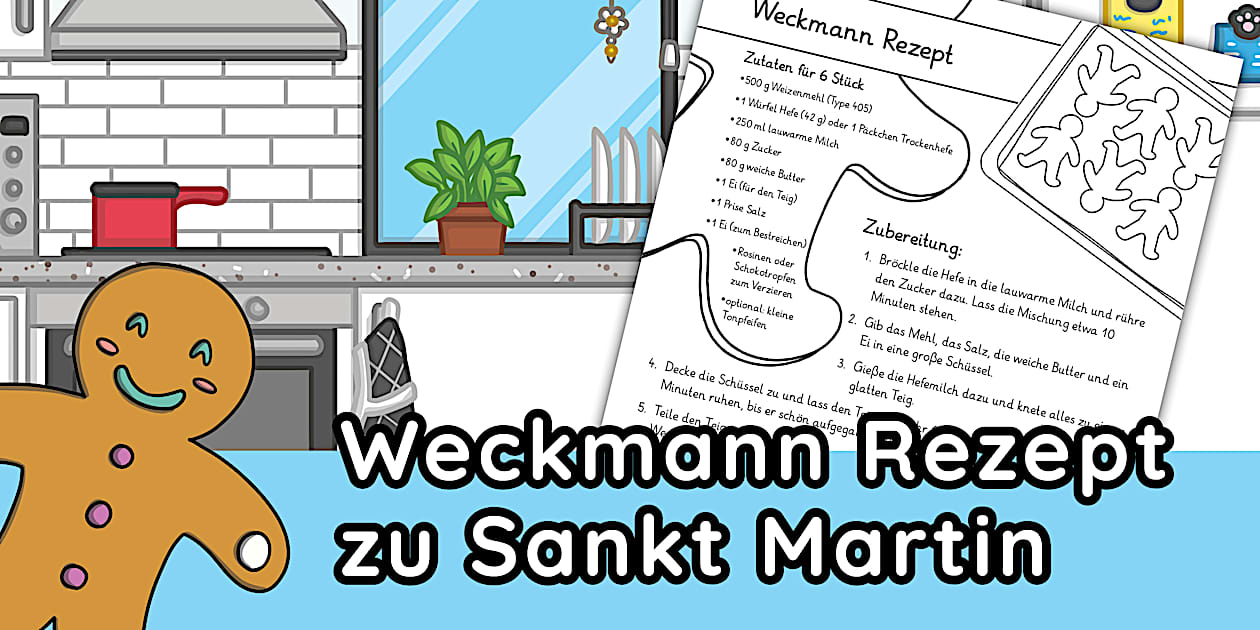 Weckmann Rezept zu Sankt Martin