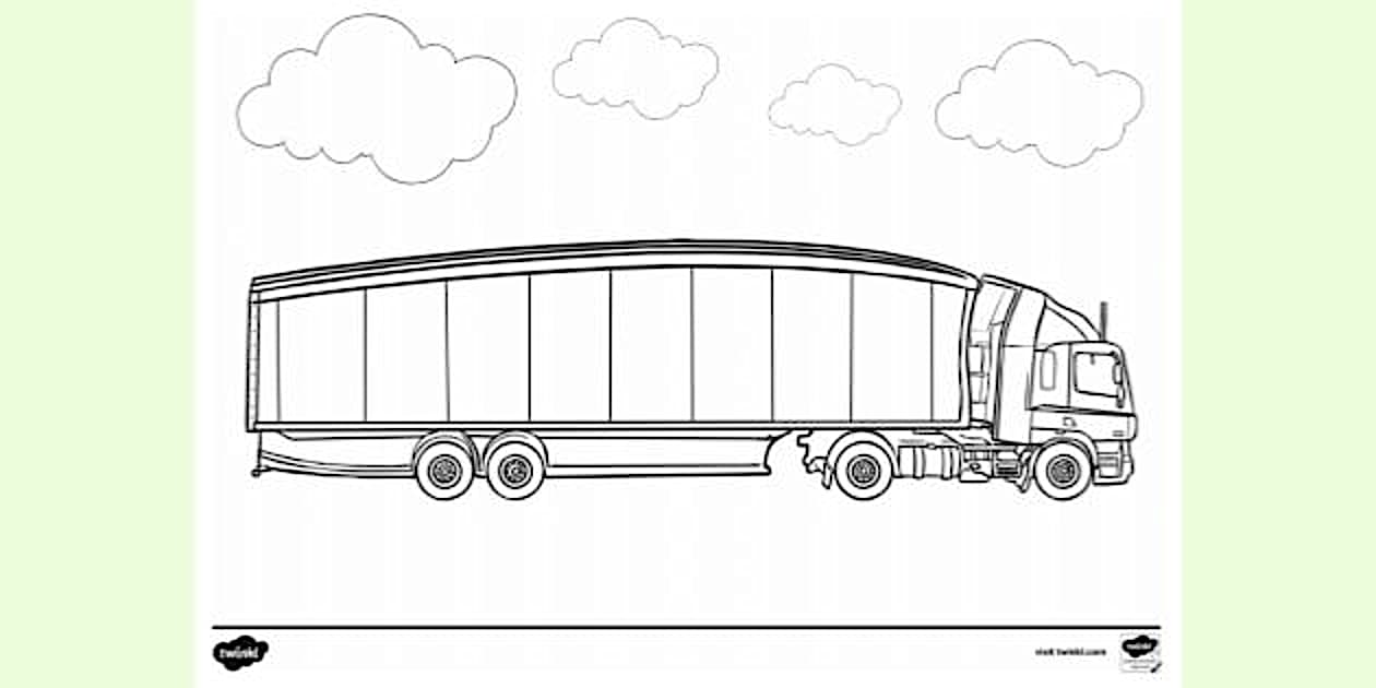 Lorry Colouring | Colouring Sheets (teacher made) - Twinkl