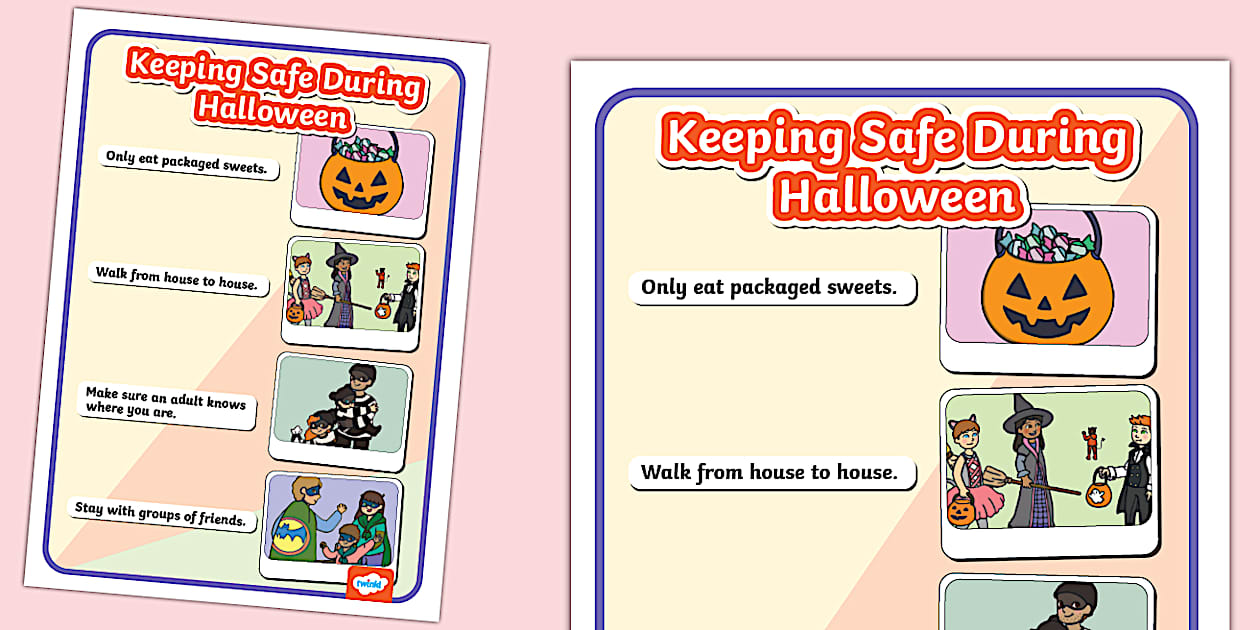 Keeping Safe During Halloween Display Poster - Twinkl