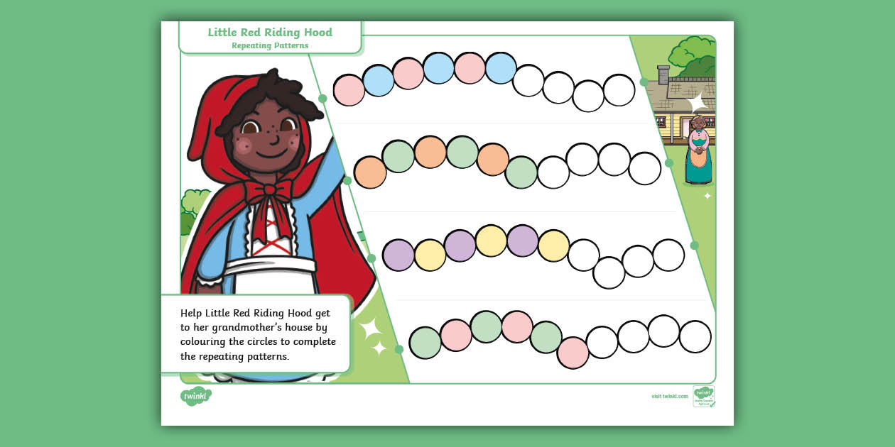 Little Red Riding Hood Repeating Patterns Activity Sheet